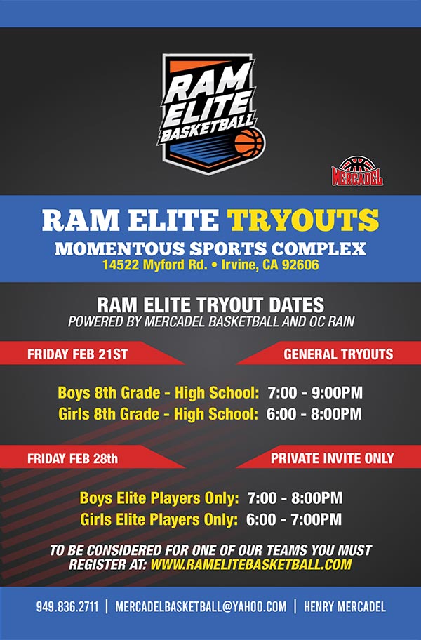 Los Angeles Area Ram Elite Basketball | Mercadel Basketball